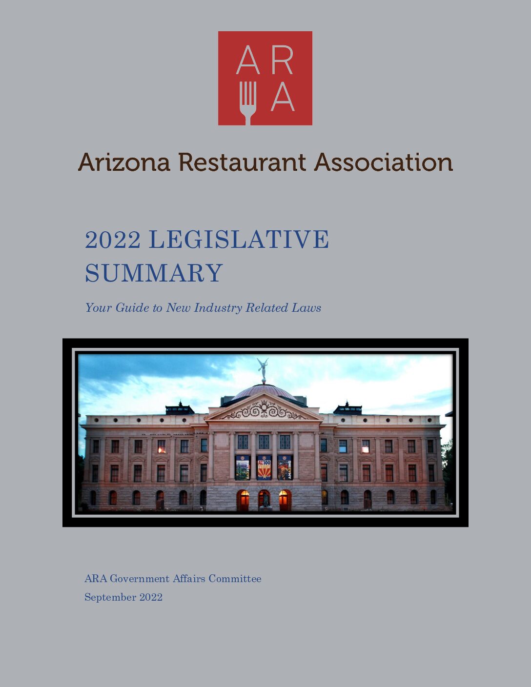 2022 LEGISLATIVE SUMMARY | Arizona Restaurant Association